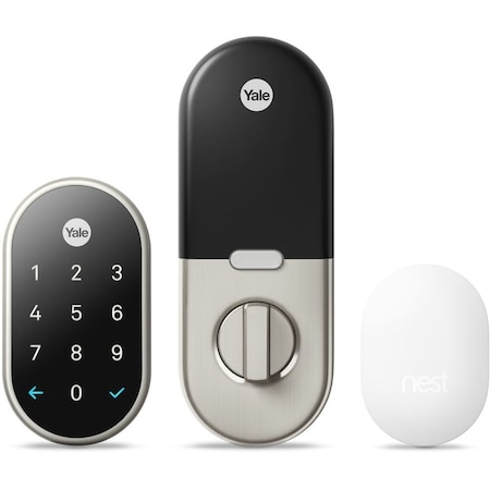 Google Nest Nest x Yale Keyless Entry Deadbolt with Nest Connect Satin ...