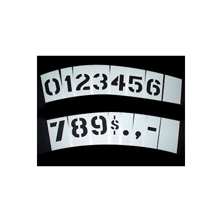 Marsh Magnetic Number Stencil Set, 16 Pieces CCSMAGN1.5 | Zoro