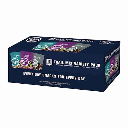 Kars Trail Mix Variety Pack, Assorted Flavors, 18PK KAR08825 | Zoro