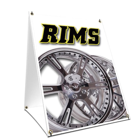 Signmission Rims, 24 Inch x 18 Inch A-frame Yard Sign, Plastic Sign SBC ...