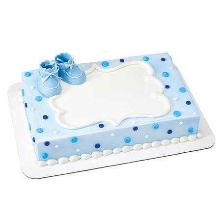 Cakedrake Baby Theme Cake Topper, Blue Baby Booties 1 Cake Decor cake ...