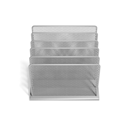 Bondad 5 Compartment Wire Mesh File Organizer, Silver BO3200971 | Zoro