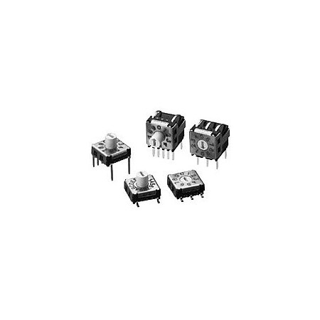Omron Rotary Coded Switch, 10 Positions, Binary Coded Decimal, Latched, 0.025A, 24Vdc, Solder ...