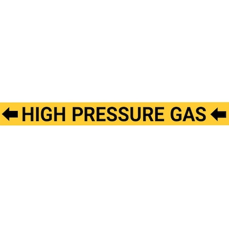 Creative Safety Supply High Pressure Gas Pipe Marking Label, Arrows ...