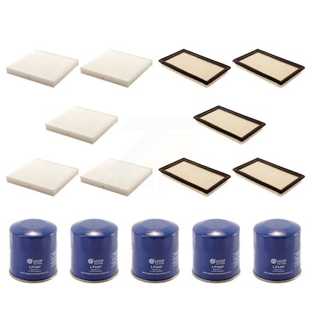 Pur 5X Air + 5X Cabin + 5X Engine Oil Filter 15 Total Kit For Nissan ...