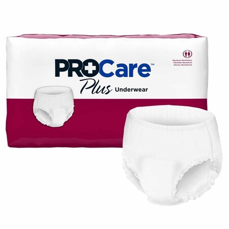 Procare Unisex Adult Absorbent Underwear Plus Pull On Tear Away Med ...