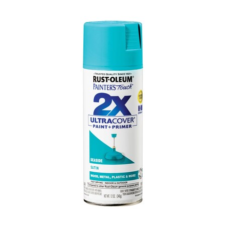 Rust-Oleum Painter's Touch 2X Ultra Cover Spray Paint, Seaside, Satin ...
