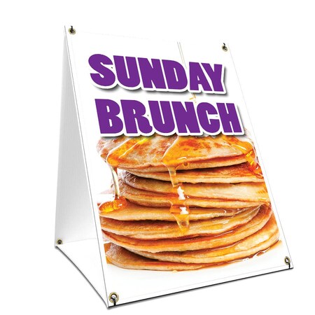 Signmission Sunday Brunch, 24 Inch x 18 Inch A-frame Yard Sign, Plastic ...