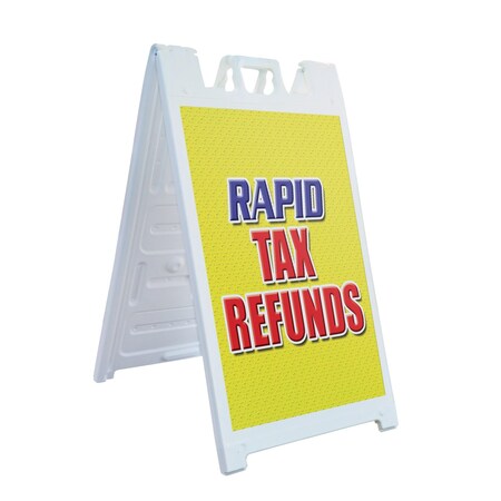 Signmission Rapid Tax Refunds, A-Frame & 2 Decals Installed, Heavy-Duty ...