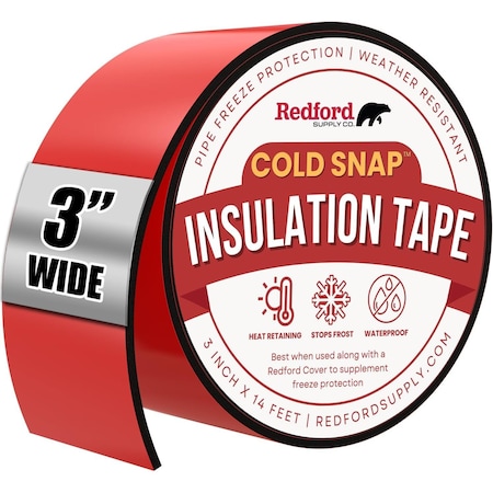 Redford Supply Co. 3 in x 14 ft - Pipe Insulation Tape, Foam Pipe ...