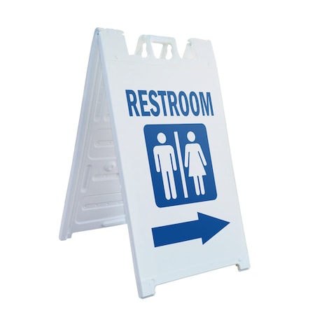Signmission Restroom With Arrow, A-Frame & 2 Decals Installed, Heavy ...