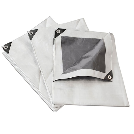 Surtek 4 m x 6 m Tarp, White LR4X6B | Zoro