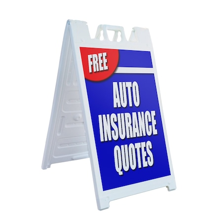 Signmission Free Auto Insurance Quotes, A-Frame & 2 Decals Installed ...