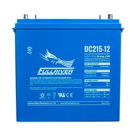 Fullriver 12V 215Ah Deep Cycle AGM Battery Group 921, J185 DC215-12 | Zoro