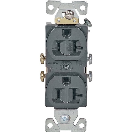 Eaton Wiring Devices Straight Blade Receptacle, 5-20R, 20 A, 125V AC, 2 ...