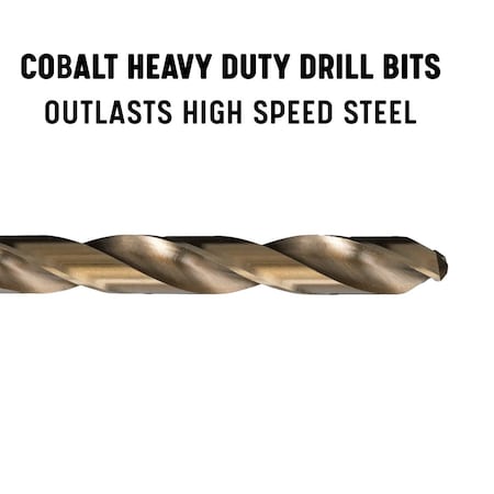 DRILL AMERICA 29pc Cobalt 2 Flute Jobber Drill Bit Set (DWD29J-CO-PC)