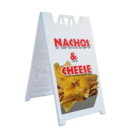 Signmission Nachos & Cheese, A-Frame & 2 Decals Installed, Heavy-Duty ...