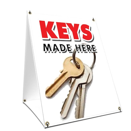 Signmission Keys Made Here, 36 Inch x 24 Inch A-frame Yard Sign ...