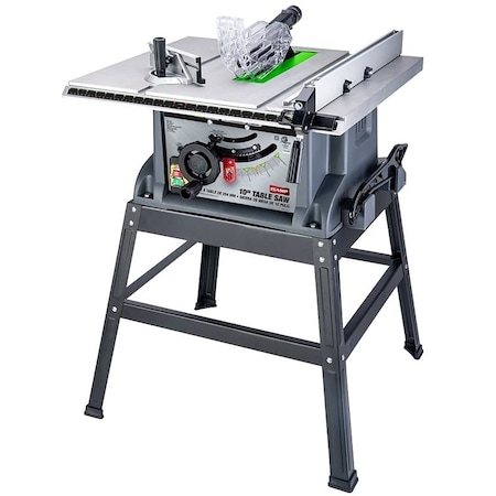 Genesis Table Saw, 120 V, 15 A, 10 in Dia Blade, 58 in Arbor, 4800 rpm ...