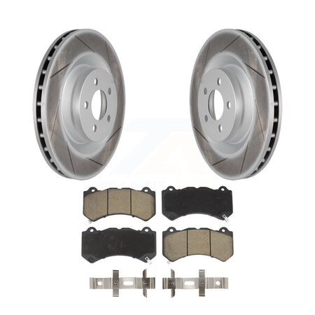 Transit Auto Front Coated Disc Brake Rotors And Ceramic Pads Kit For ...