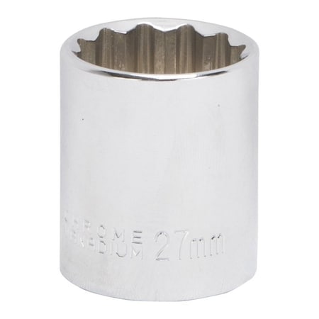 Vulcan Drive Socket, 27 mm Socket, 1/2 in Drive, 12-Point, Chrome ...
