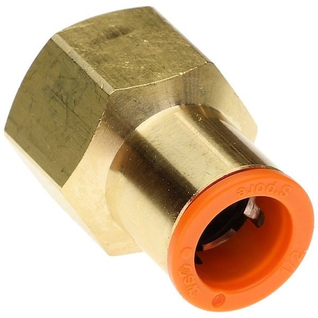 Smc Female Adapter, Push-to-Connect x FNPT, 1/2 in Tube OD, 1/2 in Pipe ...