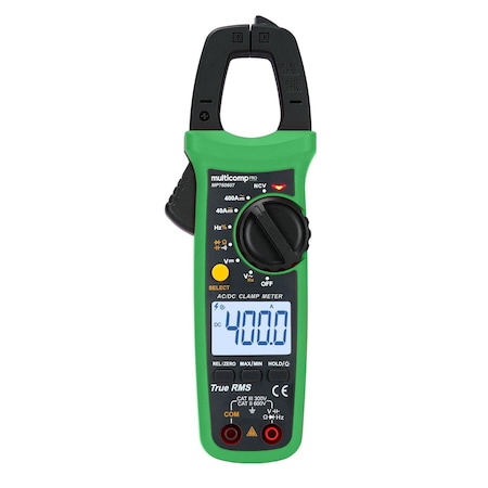 Multicomp Pro Clamp Meter, AC/DC Current, AC/DC Voltage, Capacitance ...