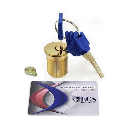 Ecs Hardware Durable Premium Key Controlled Mortise Cylinder, 1-1/2 in ...