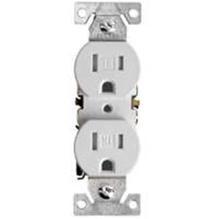 Yhior TR270W Tamper Resistant Duplex Receptacle, White YH858791 | Zoro