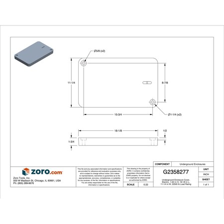 Quazite Underground Enclosure Cover, Electric Logo, 22500 lb, Polymer ...