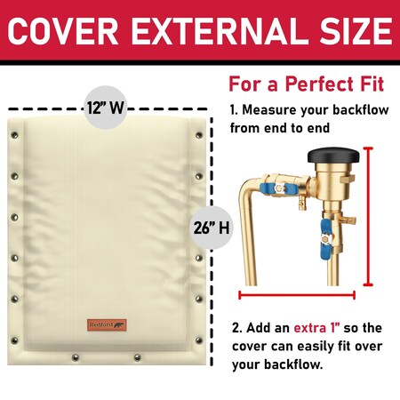 Redford Supply Co. 12in W x 26in H, Beige - 3 Way Opening Backflow ...