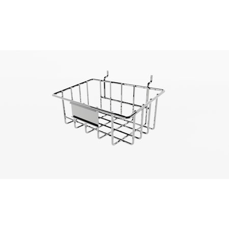 Angola Wire Products Slanted Pegboard Wire Basket with Name Plate ...