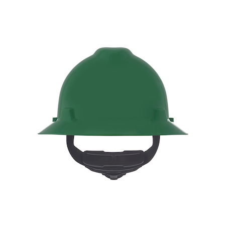 MSA Full Brim Hard Hat, Type 1, Class E, Ratchet (4-Point), Green ...