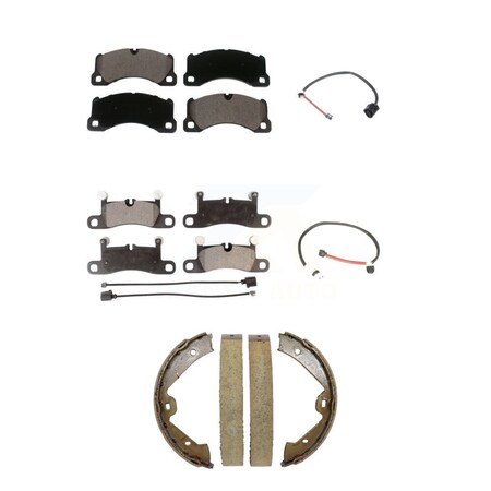 Tec Front Rear Ceramic Disc Brake Pads And Extra Wear Sensors Kit 5Pc ...