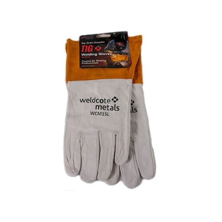 Weldcote TIG Gloves WCM 15, High-Dexterity, Grain Goatskin/Split ...