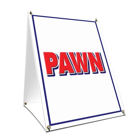 Signmission Pawn, 36 Inch x 24 Inch A-frame Yard Sign, Plastic Sign SBC ...