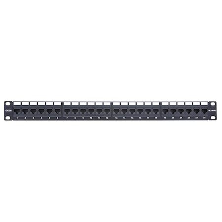 Networx 24 Port Cat 6 Rack Mount Patch Panel - 1U, TAA Compliant, RoHS ...