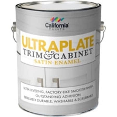 California Paints Trim and Cabinet Enamel Paint, Satin, White, 1 gal ...