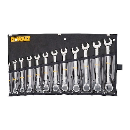 Dewalt Wrench Set, Ratcheting , Metric, 12-Piece DWMT19230 | Zoro