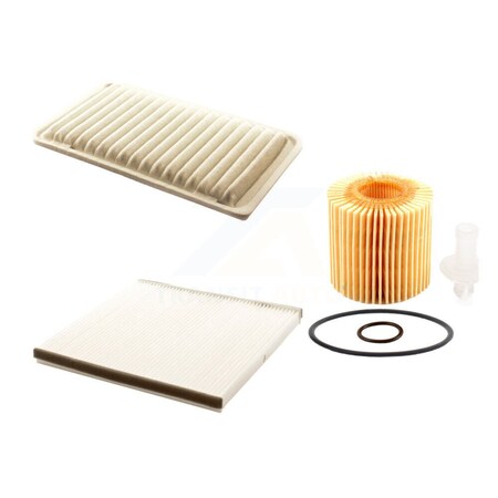 Pur 1x Air + 1x Cabin + 1x Engine Cartridge Oil Filter 3 Total Kit For ...