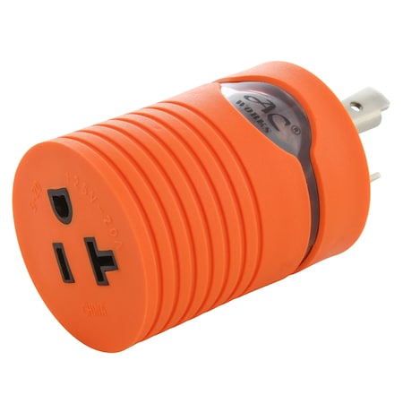 Ac Works Plug Adapter, 5-20R, L5-20P, 0 ft., Orange ADL520520 | Zoro