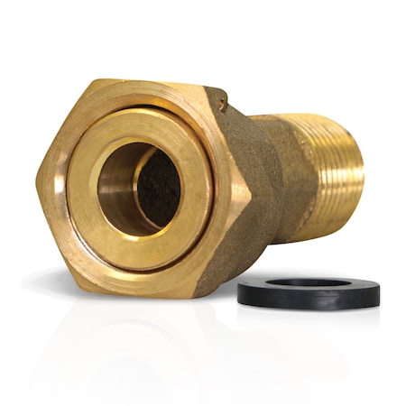 Everflow MIPx1 ft' FIP Brass Water Meter Coupling Adapter Pipe Fitting ...