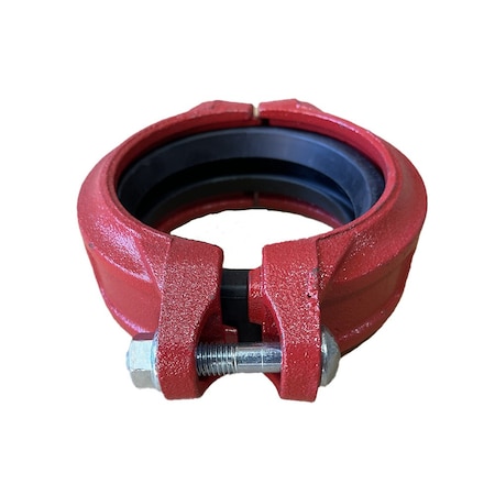 Industrial Choice Groove Coupling Tongue & Groove Red Painted Nitrile 4 ...