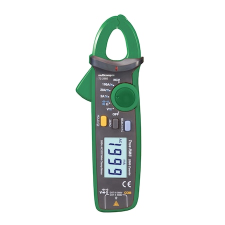 Multicomp Pro Clamp Meter, True RMS, 100 A AC, 600 V AC, 600 V DC, 17 ...