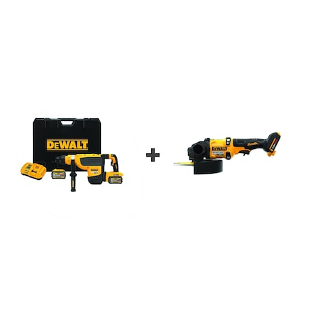 Dewalt Cordless Rotary Hammer Kit, Bonus Grinder DCH735X2/DCG440B | Zoro