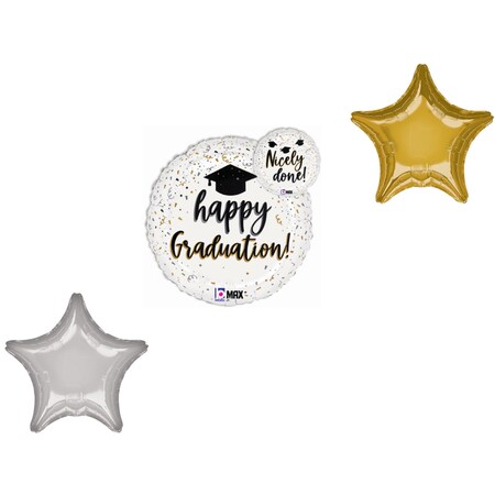 Loonballoon Graduation Grad Theme Balloon Set, Standard Graduation ...