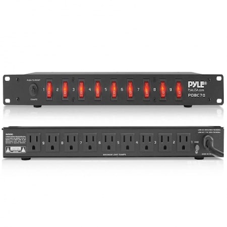 Pyle Power Supply Power Switch Control Unit, Surge, Rack Mounted, 9 ...