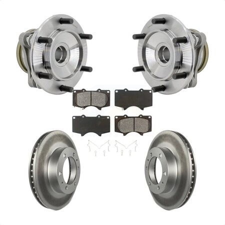 Transit Auto Front Hub Bearing Assembly Coat Brake Rotor Pads Kit For ...