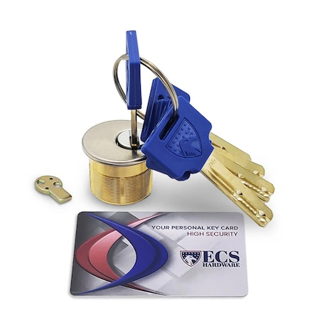 Ecs Hardware Durable Premium Key Controlled Mortise Cylinder, 1 in ...