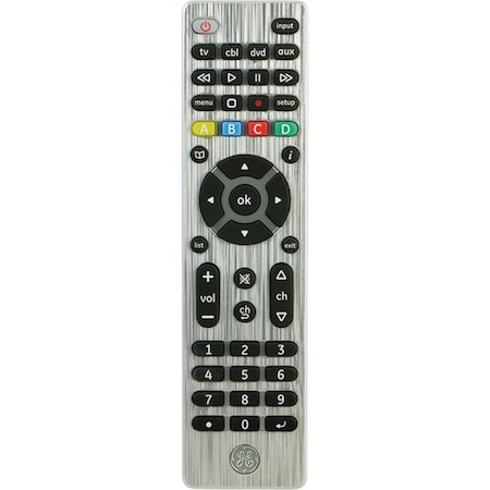 General Electric 4-Device Universal Remote Control, Silver 33709 | Zoro